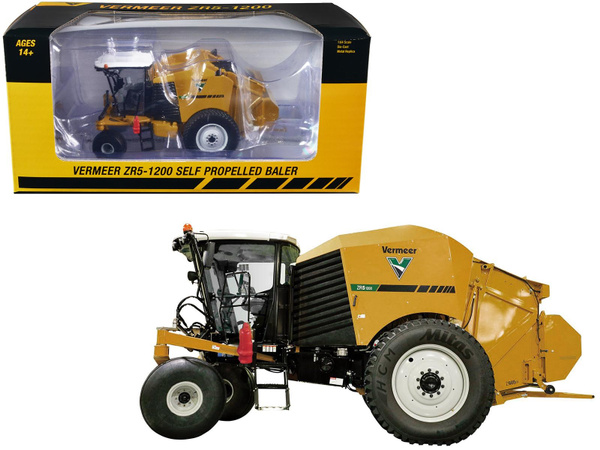 Vermeer ZR5-1200 Self Propelled Baler Yellow with Bale 1/64 Diecast ...