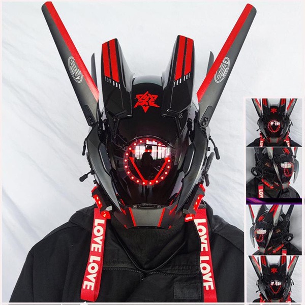 New six-star round light wing Cyberpunk luminous mask performance ...