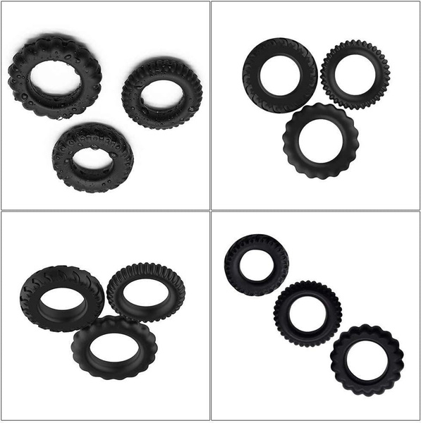 4pcs Lock Ring Delayed Long Lasting Stronger Men Time Training Ring for ...