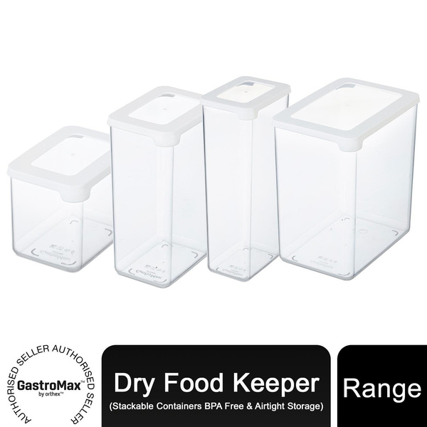 GastroMax Dry Food Keeper, Stackable Containers BPA Free & Airtight ...