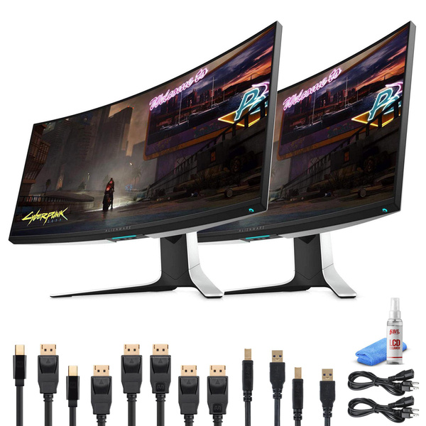 2-Pack Dell Alienware 120Hz UltraWide Gaming 34 Inch Curved Monitor ...