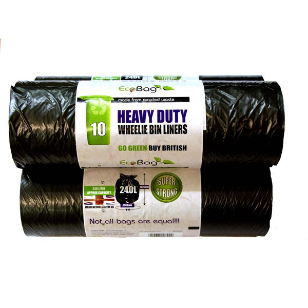 Ecobag Wheelie Bin Liner Plastic Bags (Pack Of 10) | Wish