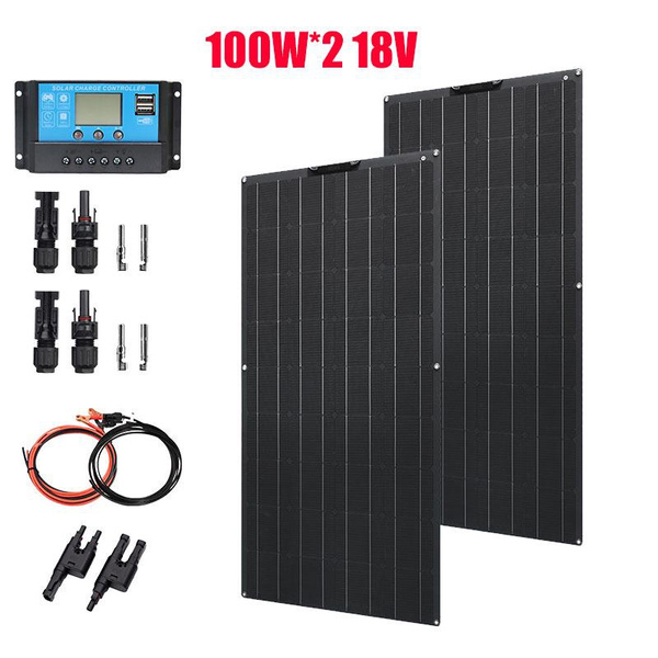 18V 100W*2 200W 1170*540*3mm Photovoltaic Kit Monocrystalline Silicon ...