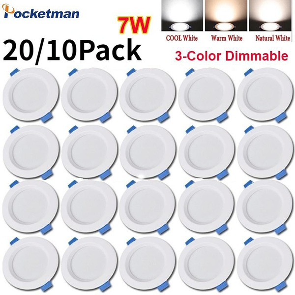 Home Decor 7W Dimmable three colors LED Recessed Downlight LED ...
