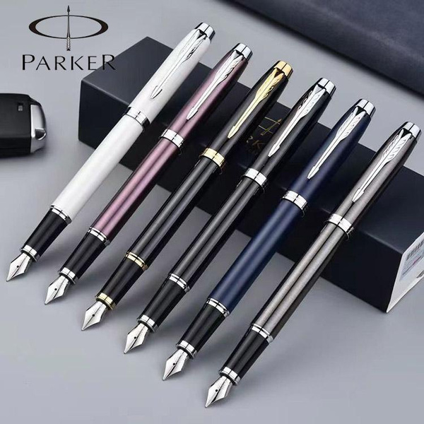 Black Fountain Pen with Ink Refill Converter, Classical Metal Fountain ...