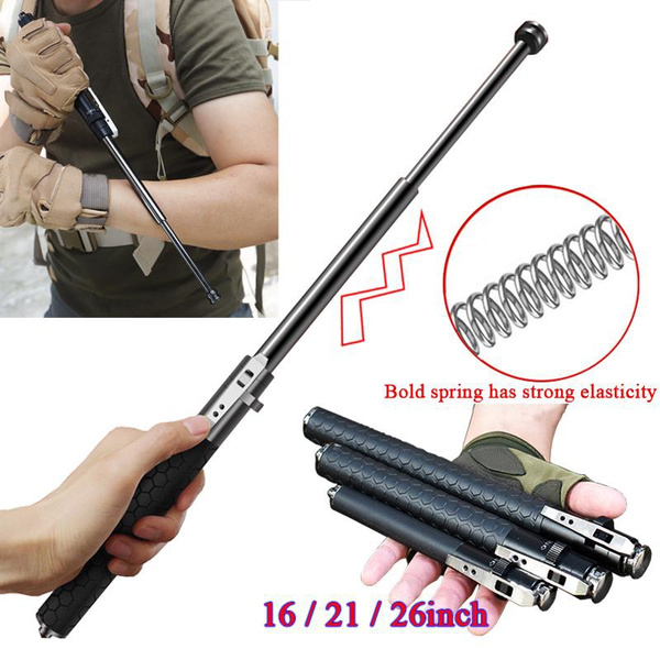 Automatic Spring Baton 16/21/26inch Portable Telescopic Sticks Outdoor ...