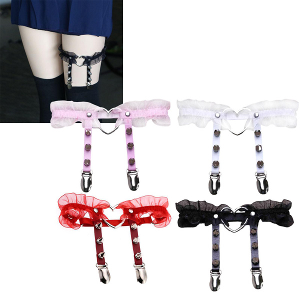 Punk Leg Rings Garters Leather Rivets Thigh Party Harness Garter Belts ...