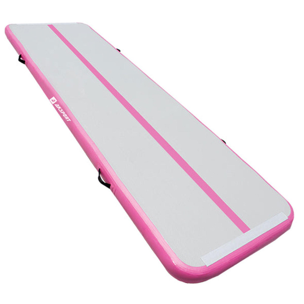 AKSPORT 10 Foot Long Wide Inflatable Gym Air Mat Tumble Track, Pink ...