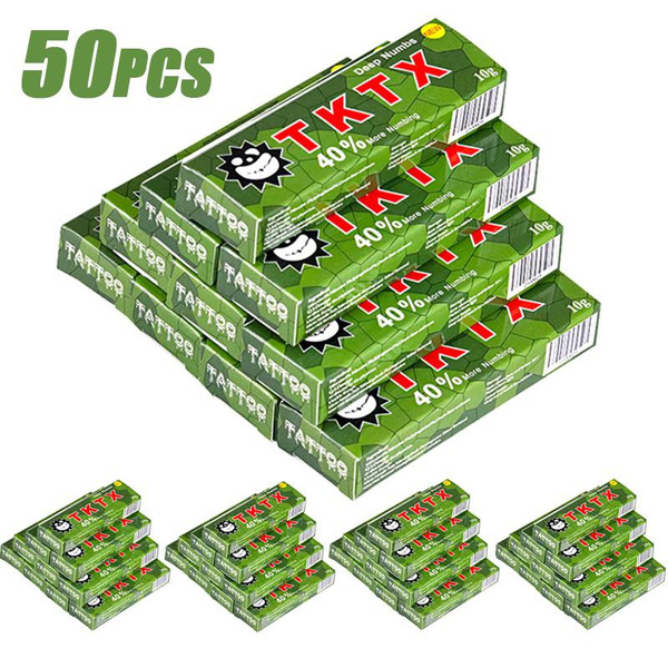 50tubes GREEN TKTX Cream TKTX Numbing Cream 40% More Numbing Piercing ...