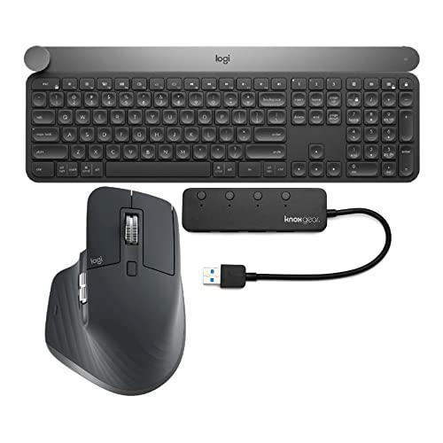 Logitech Craft Advanced Wireless Keyboard With Creative Input Dial With Logitech Mx Master 3