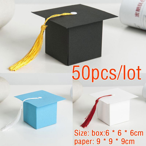 50pcs/lot Doctor Cap Packing Box Doctorial Hat Celebration Bachelor Cap ...