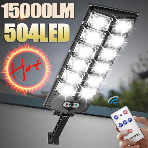3 Modes Solar Street Light Double Row Street Light 15000LM 504LED Solar ...