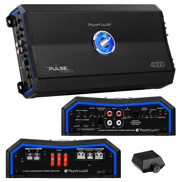 Planet Audio PL4000.1D 4000 Watt Class D Car Amplifier, 1 Ohm Stable ...