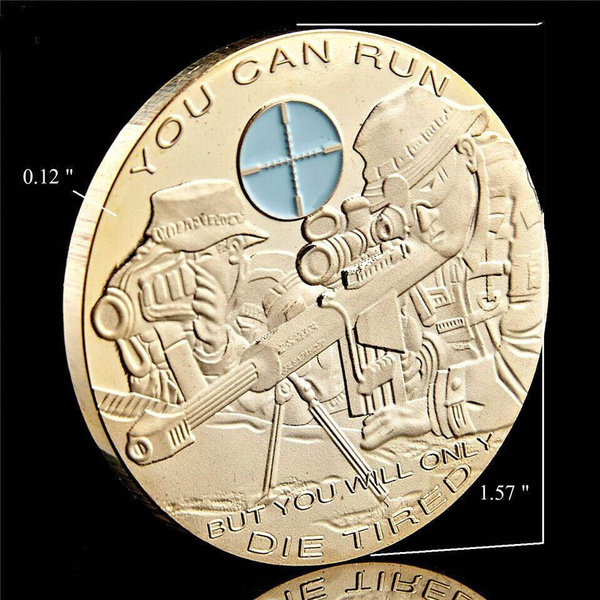 Military Sniper Soldier Army 1oz Gold Plated Collectible Souvenir ...