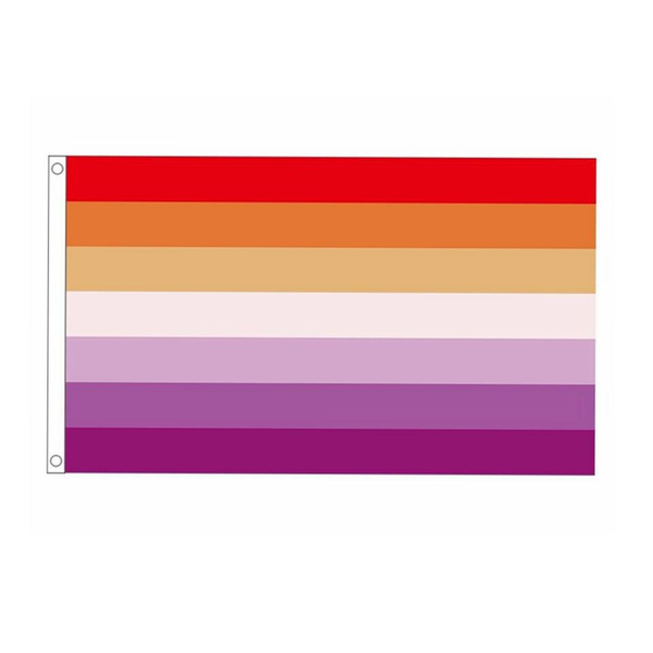 90x150cm Lesbian Pride Flag LGBT Lesbian Community Sunset Flags LGBTQIA ... 90x150cm Lesbian Pride Flag LGBT Lesbian Community Sunset Flags LGBTQIA ...