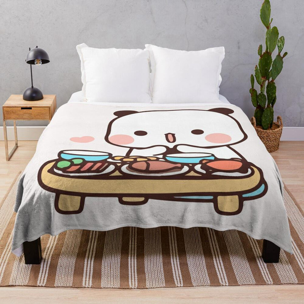 Panda Bear | Bubu Dudu Blanket On Sofa Bed Warm Soft Plush Blanket Nap ...