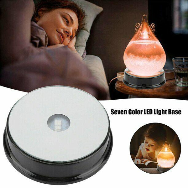 LED Display Base Stand, Seven Color LED Light Base Stand Art Figurine ...