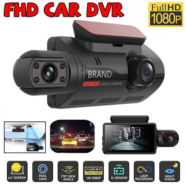 FHD Car DVR Camera Dash Cam Dual Record Hidden Video Recorder Dash ...