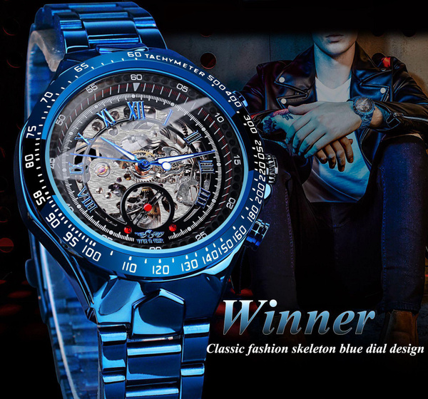2023 Watch WINNER Classic Automatic Mechanical Men Wristwatch Military ...