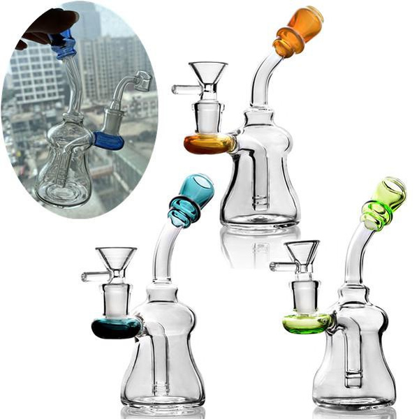 Small Dab Rigs Glass Water Pipes Recycler Oil Burners Smoking Bubblers ...