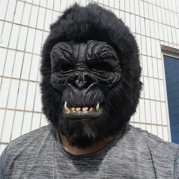 King Kong Gorilla Mask Hood Monkey Latex Animals Masks Halloween Party ...