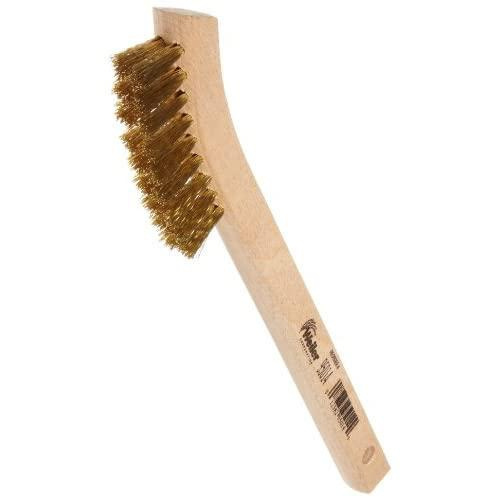 Weiler 95014 Small Hand Wire Scratch Brush, Brass Fill, Wood Block, 2 X ...