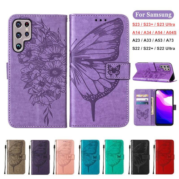 Shockproof Butterfly Flower Wallet Filp Leather Case For Samsung Galaxy ...