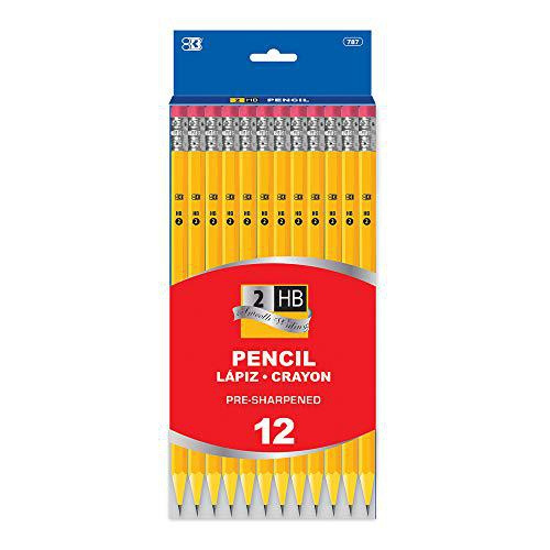 BAZIC Pencil Pre-Sharpened Pencil #2 HB, Latex Free Eraser, Wood Free ...