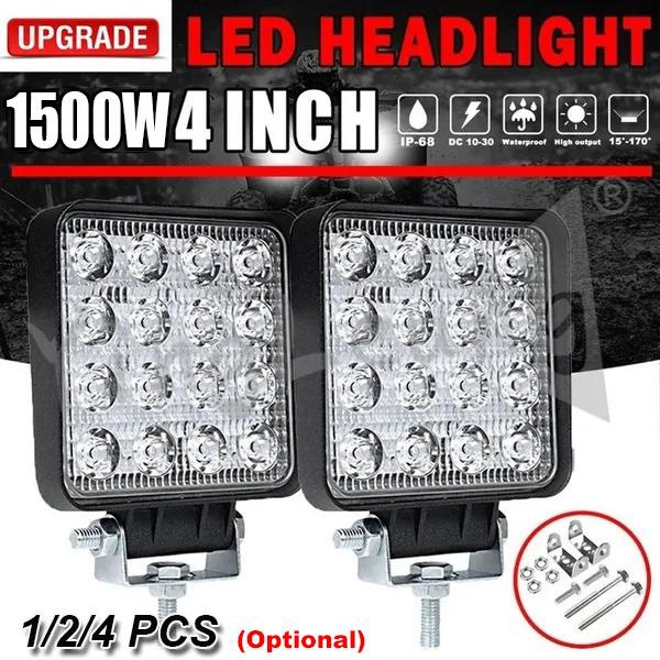 (1/2/4PCS)1500W LED Work Light 6500K High Power Spotlight 4x4 Offroad ...