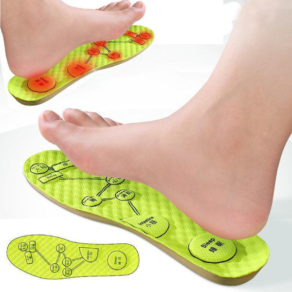 Foot Massage Insoles Men Women Soft Breathable Sports Cushioning Shoes Inserts Sweat-absorbing ...
