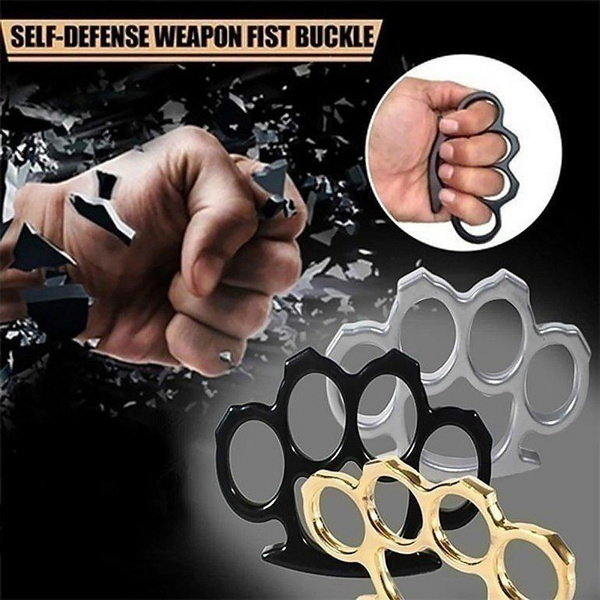 Four Finger Self-defense Hand Brace Aluminum Alloy Self-defense ...