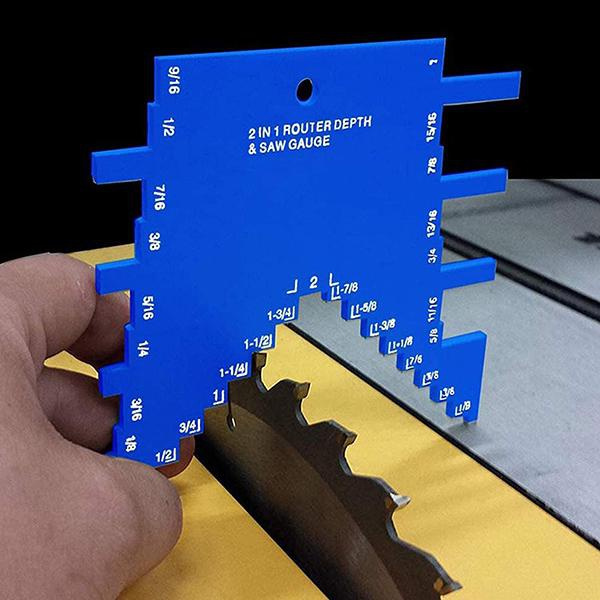 SHDY 2 in 1 Step Depth Gauge for Router and Table Saw,Aluminum Step ...