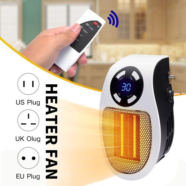 1 PCS 500W Electric Heater Portable Heater Plug in Wall Room Heating ...