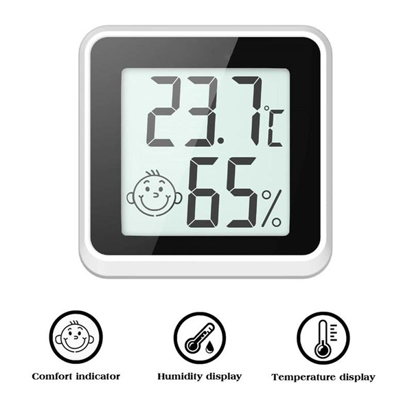Mini Lcd Indoor Electronic Temperature Humidity Meter Weather Station ...