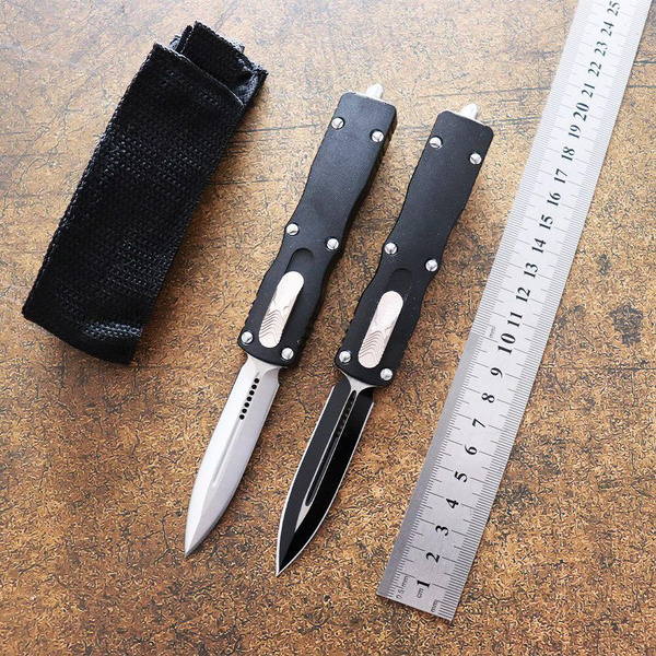 New Dirac Double action Automatic Knife D2 Blade Anodized 6061-T6 ...