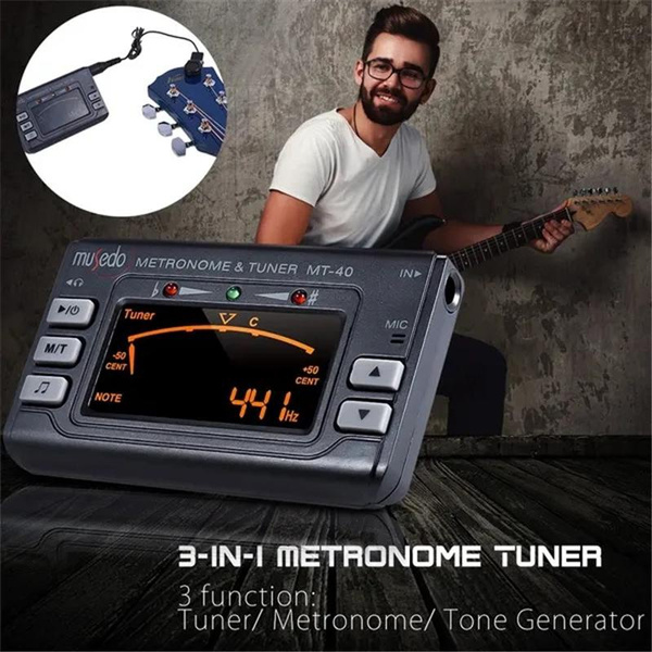 New Instrument 3-in-1 Metronome Tuner Tone Generator for Guitar Bass ...
