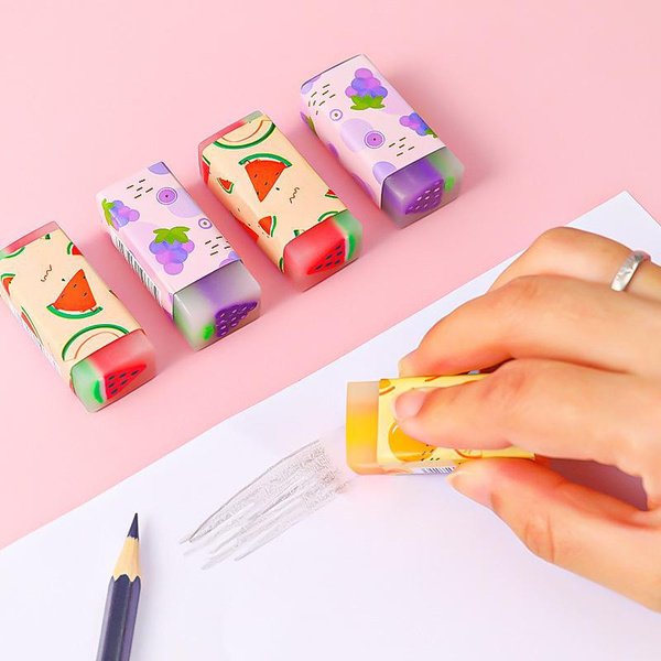 Kawaii Fruit Watermelon Common Lemon Eraser Rubber Eraser Primary ...