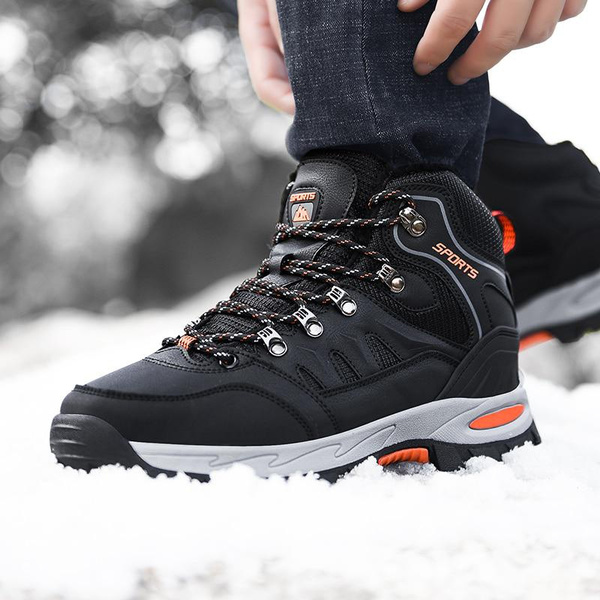 Keep Warm Winter Hiking Shoes With Fur Waterproof Outdoor Hiking Boots ...