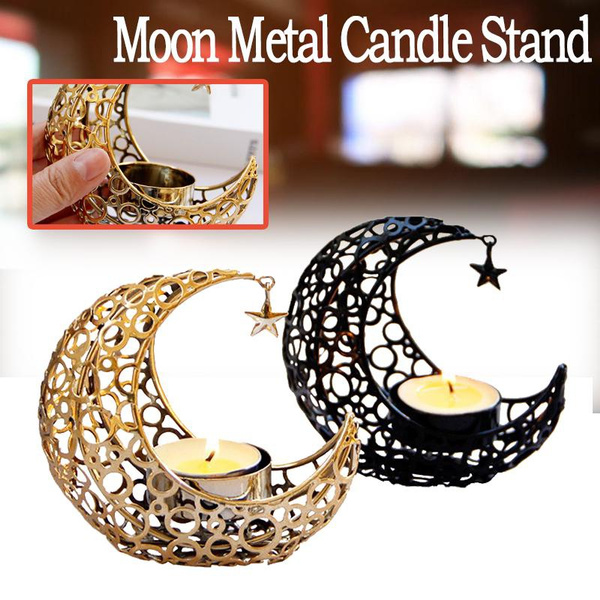 Ramadan Metal Candlestick Moon Shaped Candle Holder | Wish