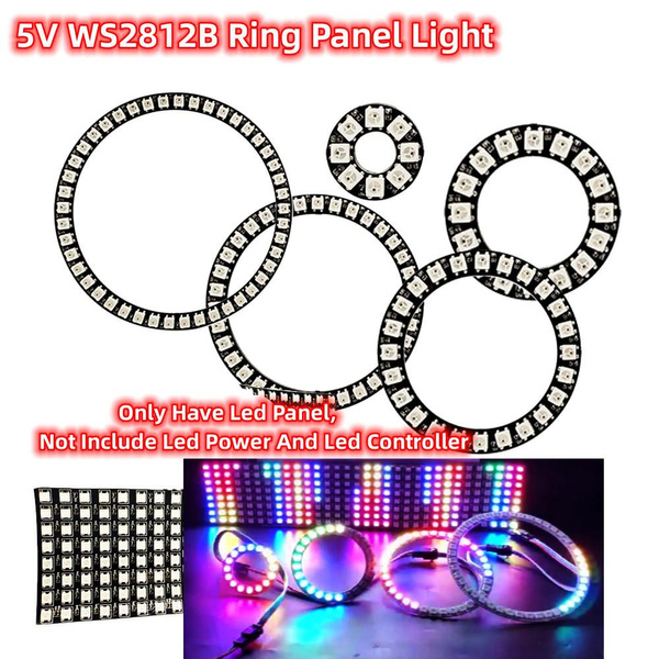 DC5V WS2812B Circle Ring Individually Addressable 5050 RGB Pixels 3Pin ...