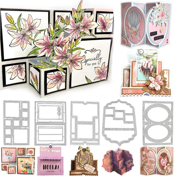 New 3D Card Frame Metal Cutting Die 7 Types Die Cut Mold for DIY ...