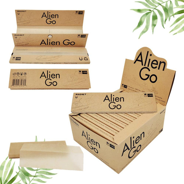 Alien Go King Size Rolling Papers Natural Arabic Gum Chlorine Free ...