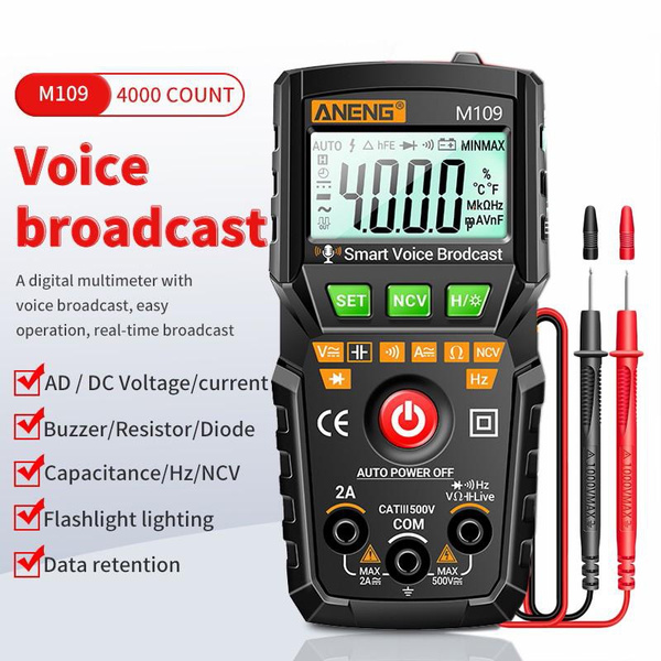 Digital Meter Multimeter DC/AC Voltage AC Current Tester Capacitance ...