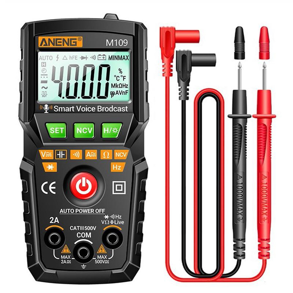 LCD Digital Multimeter, AC/DC Voltage Current Meter, Amperemeter ...