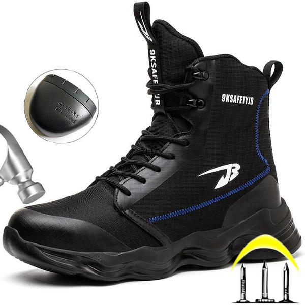 High Top Men Safety Shoes Lightweight Steel Toe Sneakers Man Work ...