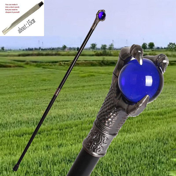 Dragon Claw With Royal Blue Ball Walking Stick Men Women Elegant Sticks ...