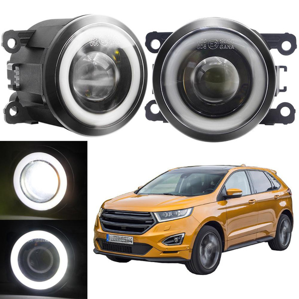 2 Pieces 30W H11 Car Front Bumper LED Fog Light Angel Eye DRL Fog ...