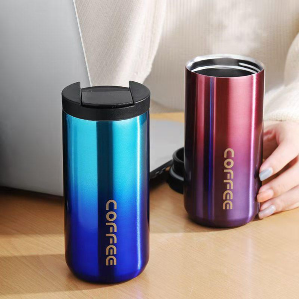 400ml/550ml Coffee Mug with Lid Leak-Proof Milk Tea Thermos Mugs 304 ...