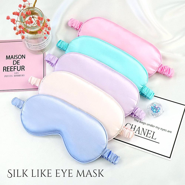 Double sided silk like eye mask to help sleep shading and breathable ...