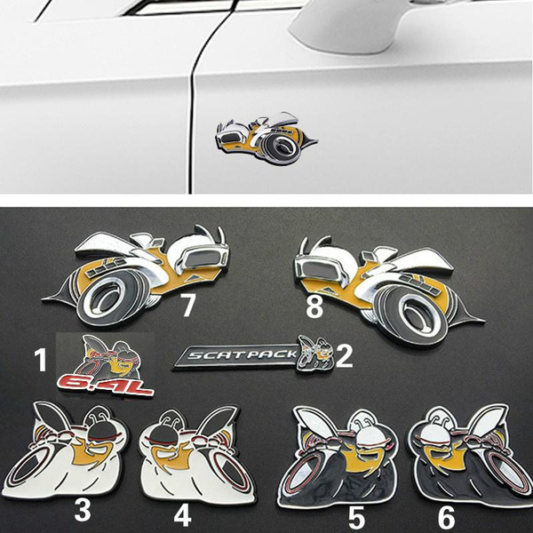 For 6.4L Bee Front Grille Badge Car Emblem Sticker for Scatpack ...